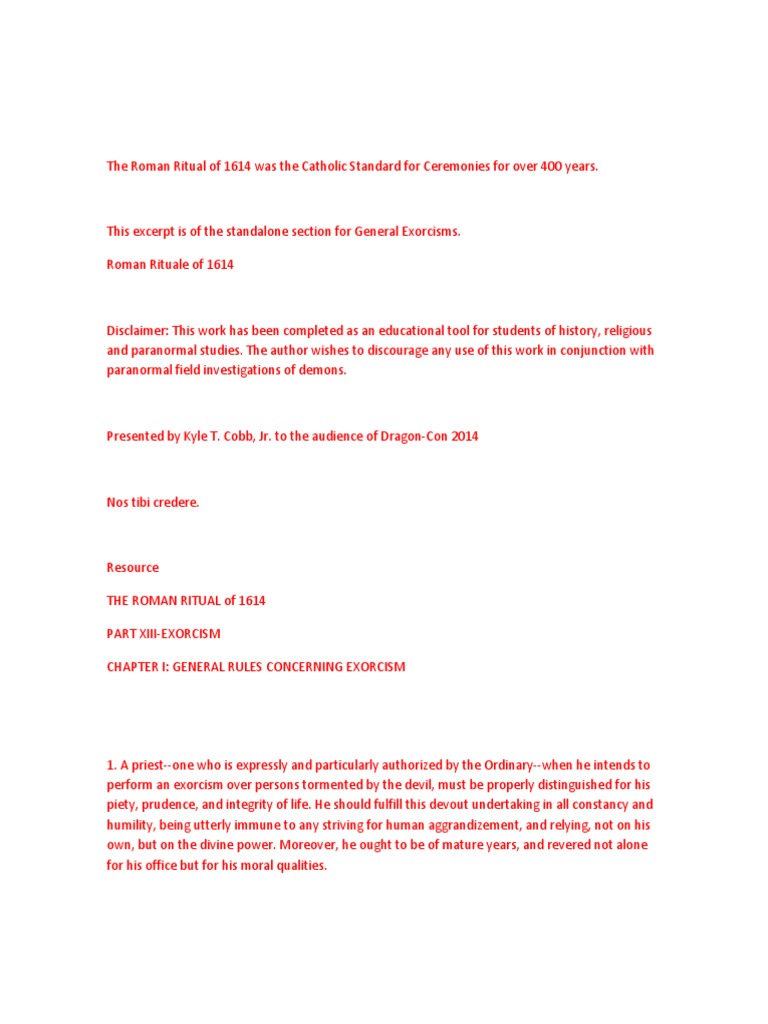 Ritual 1614 | PDF | God The Father | God In Christianity