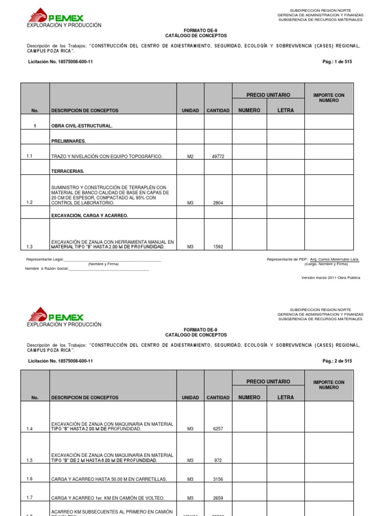 Anexo De-9 Lic 600-11 | PDF | Ingeniería de Edificación | Materiales