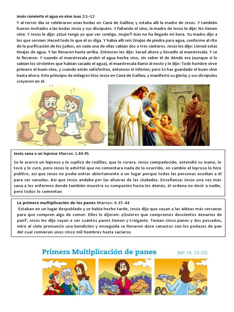 Jesús Convierte El Agua en Vino Juan 2 | PDF | María, madre de Jesús ...