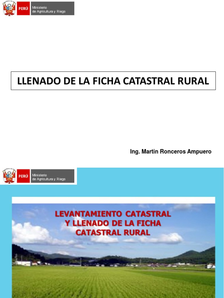 Llenado de Ficha Catastral Rural - INFOPRE | PDF