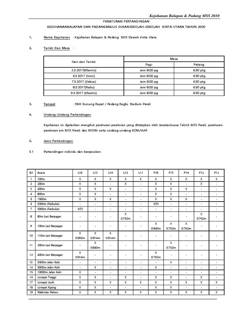 Peraturan-Pertandingan Olahraga | PDF