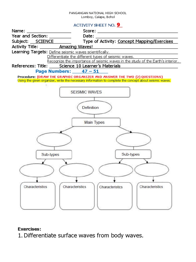 Science 10 Activity Sheet 9 | PDF