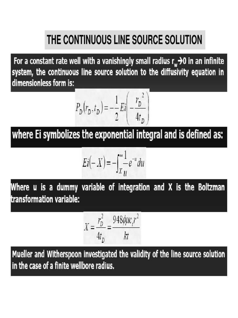 The Continuous Line Source Solution | PDF