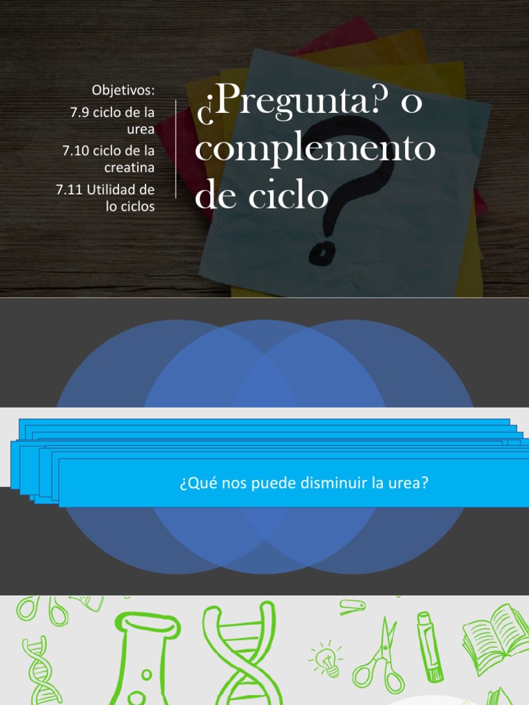 7.9 Ciclo de La Urea 7.10 Ciclo de La Creatina 7.11 Utilidad de Lo ...