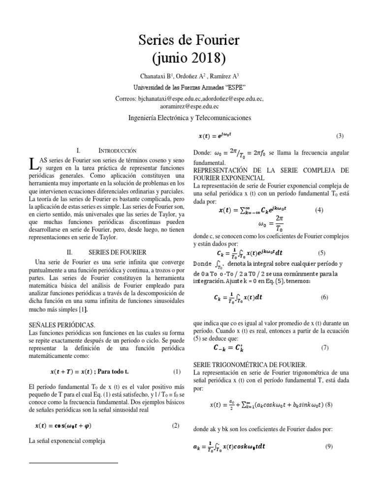 Series de Fourier | PDF | Series de Fourier | Integral