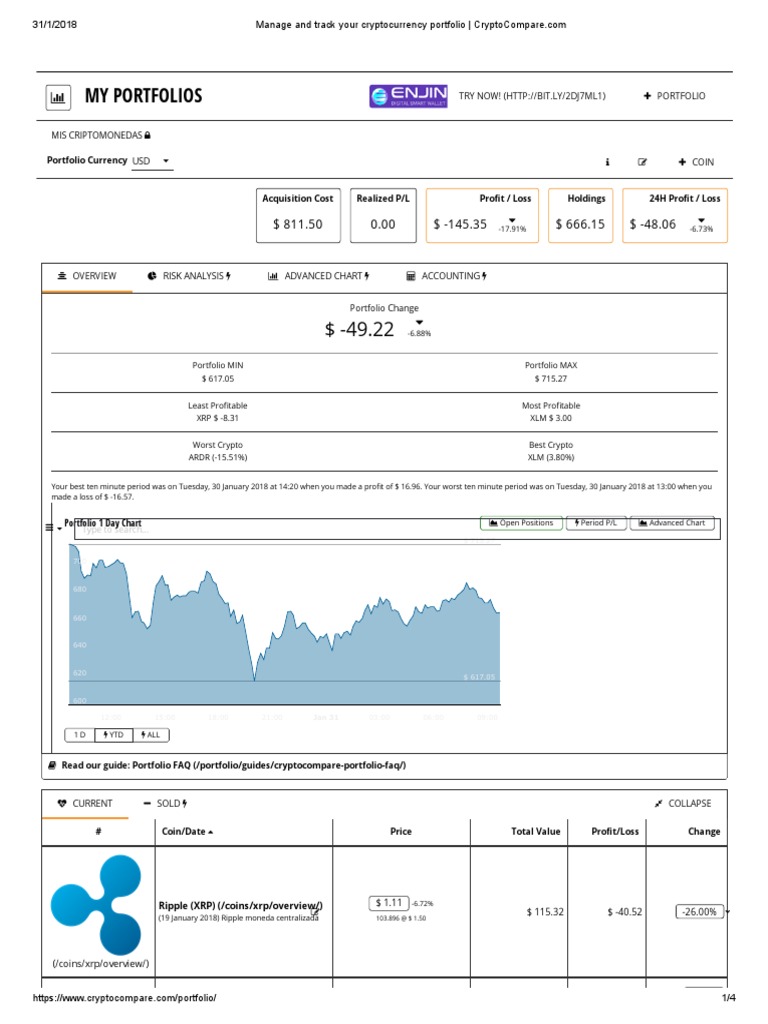 Manage and Track Your Cryptocurrency Portfolio | PDF | Bitcoin | Currency