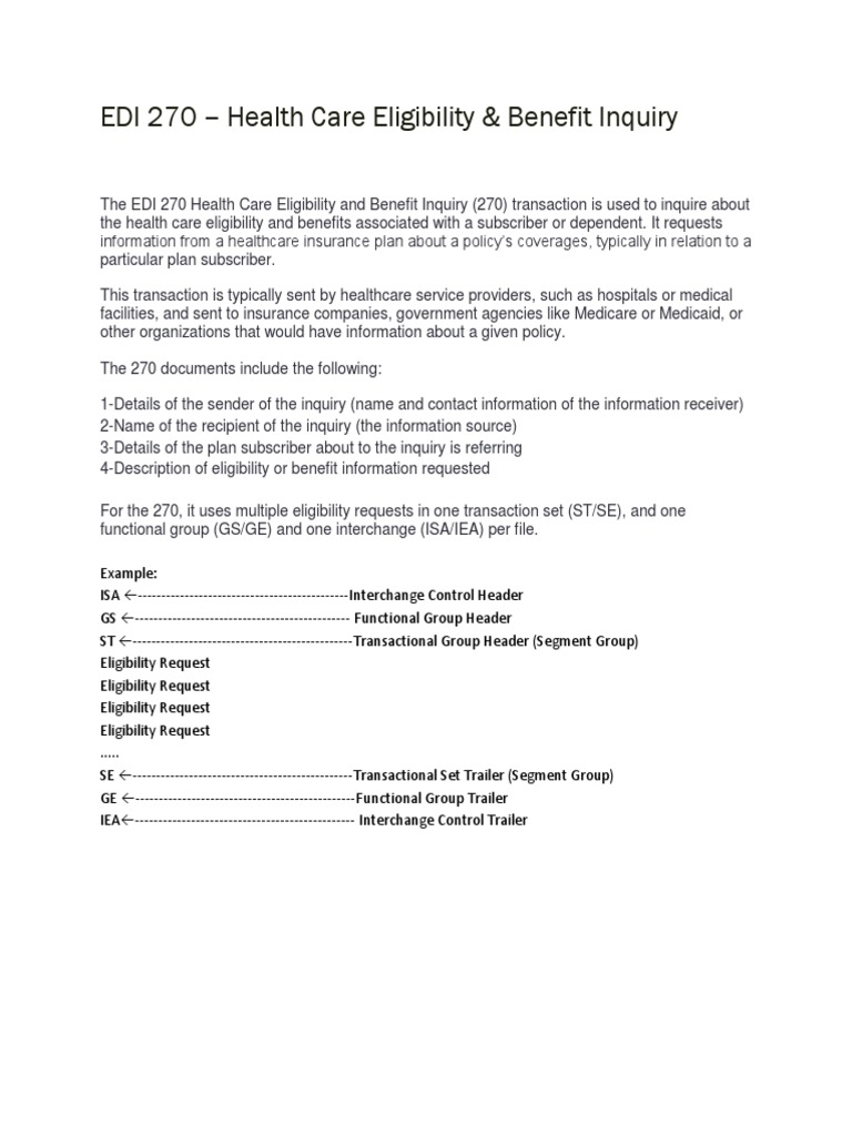 Edi 270 Naeem | PDF | Electronic Data Interchange | Identifier