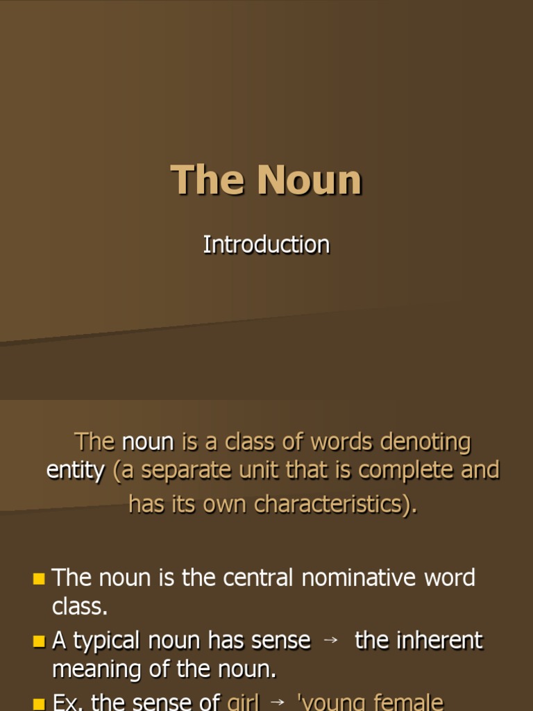 The Noun | PDF | Noun | Grammatical Number