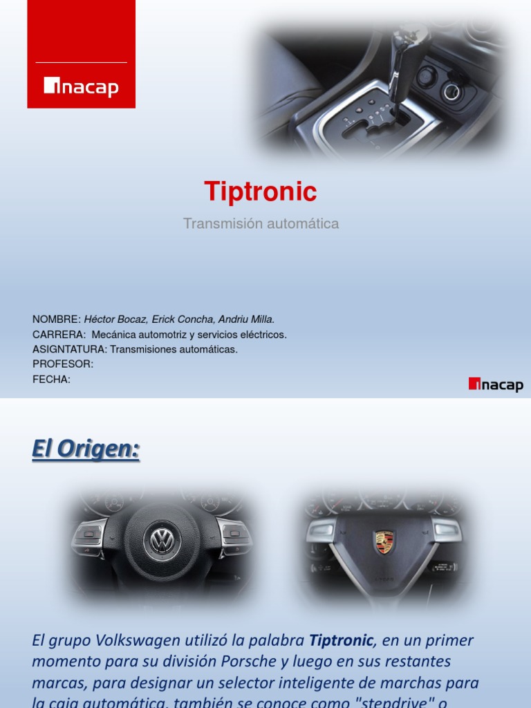Informe Tiptronic Power | PDF | Transmisión automática | Transmisión ...