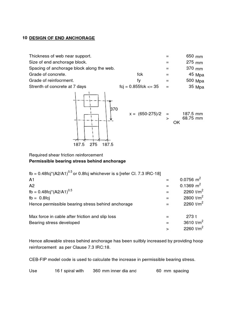 10 Design of End Anchorage | PDF | Solid Mechanics | Materials Science