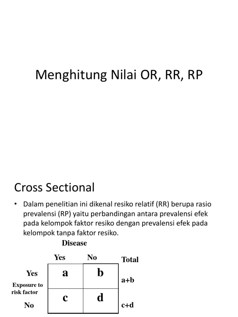 Menghitung Nilai Or, RR, RP | PDF