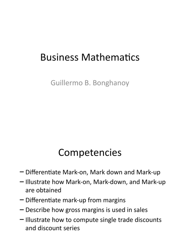 Business Mathematics | PDF | Cheque | Mortgage Loan