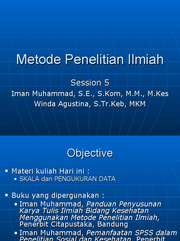 Mpi Sess - 5 Skala Data (Terstruktur 1) | PDF