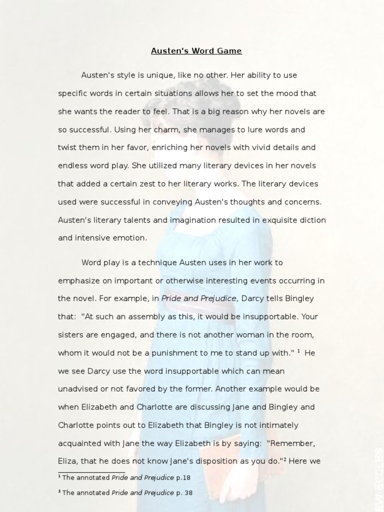 Austen Diction | PDF | Pride And Prejudice | Mr. Darcy