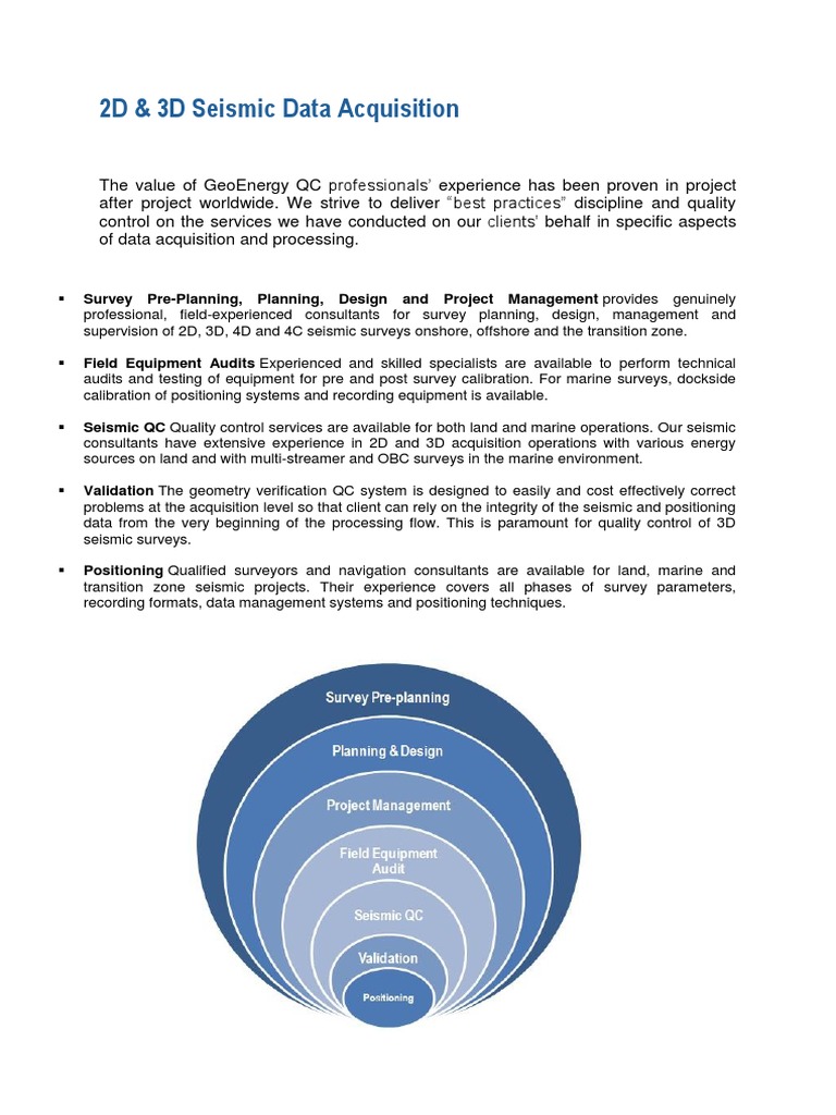 2D & 3D Seismic Data Acquisition | PDF