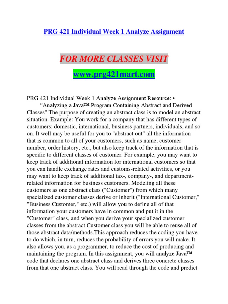 PRG 421 MART Enthusiastic Study | PDF | Class (Computer Programming) | Method (Computer Programming)