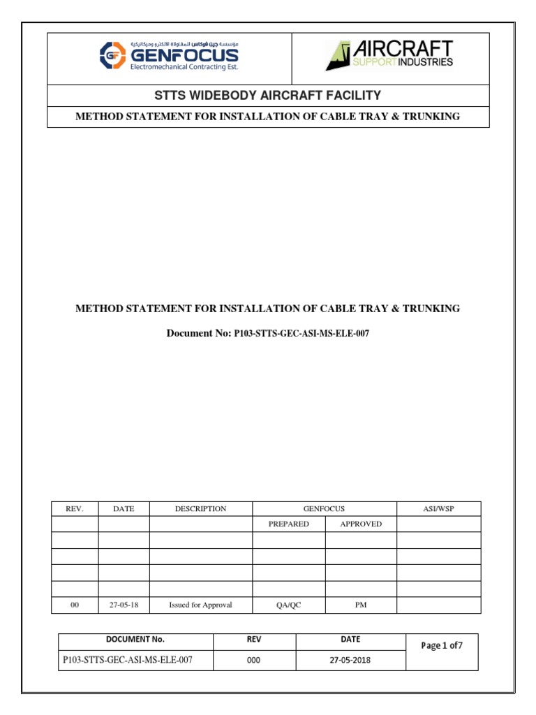 p103-Stts-gec-Asi-ms-ele-007 - Method Statement For Installation of ...
