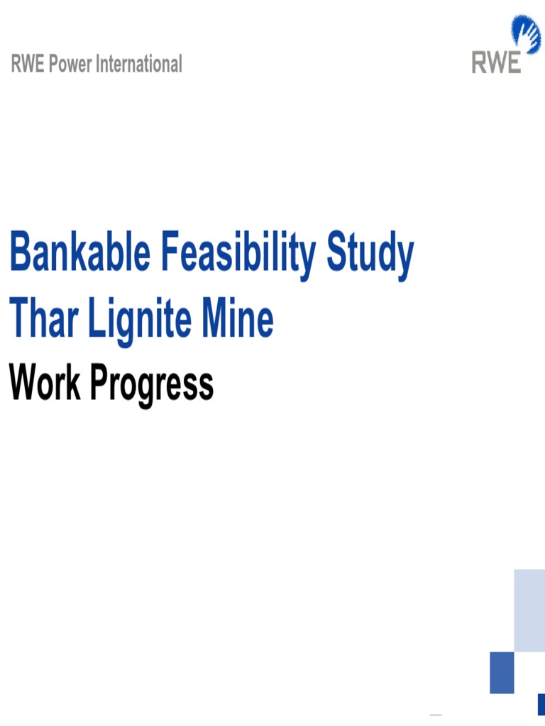 Bankable Feasibility Study Thar Lignite Mine Work Progress | PDF ...