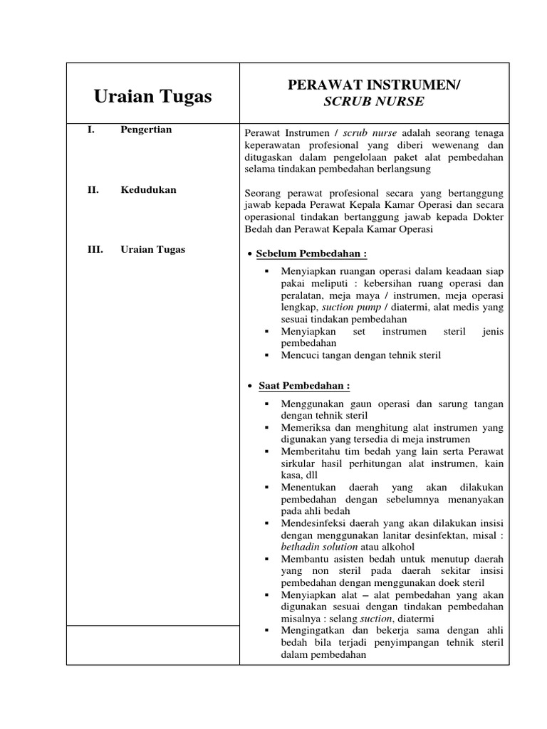 Tugas Perawat Scrub dan Sirkuler | PDF | Kesehatan Holistik