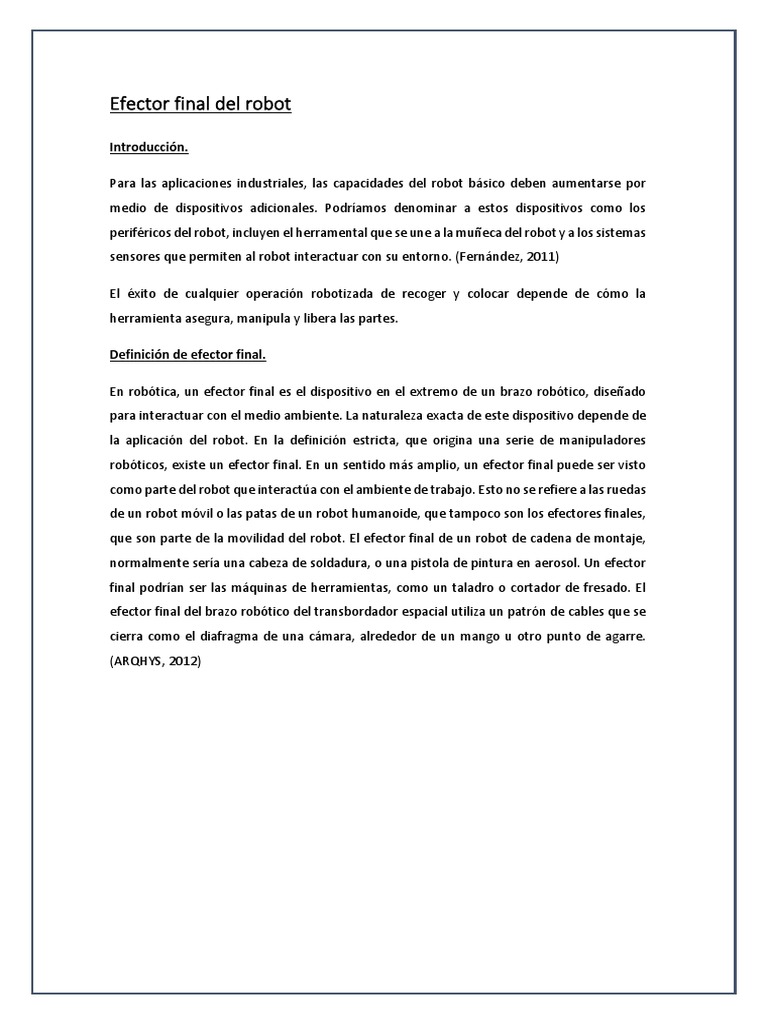 Efector Final Robotica | PDF | Soldadura | Construcción