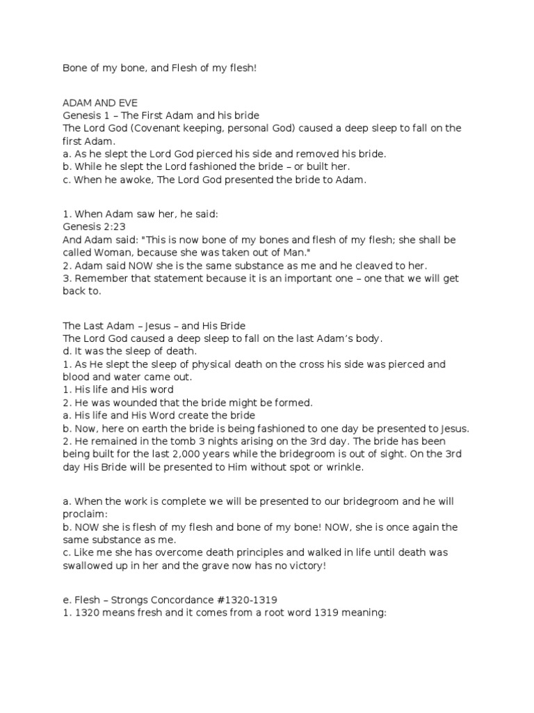 Bone of My Bone | PDF | Adam | The Gospel