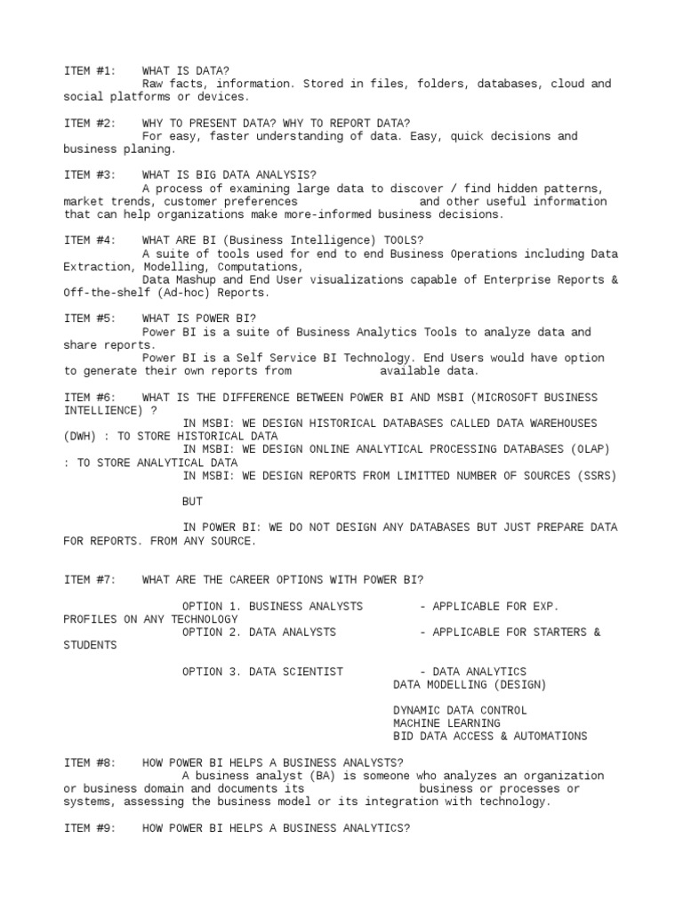 Power Bi Demo Notes | Business Intelligence | Big Data | Free 30-day ...