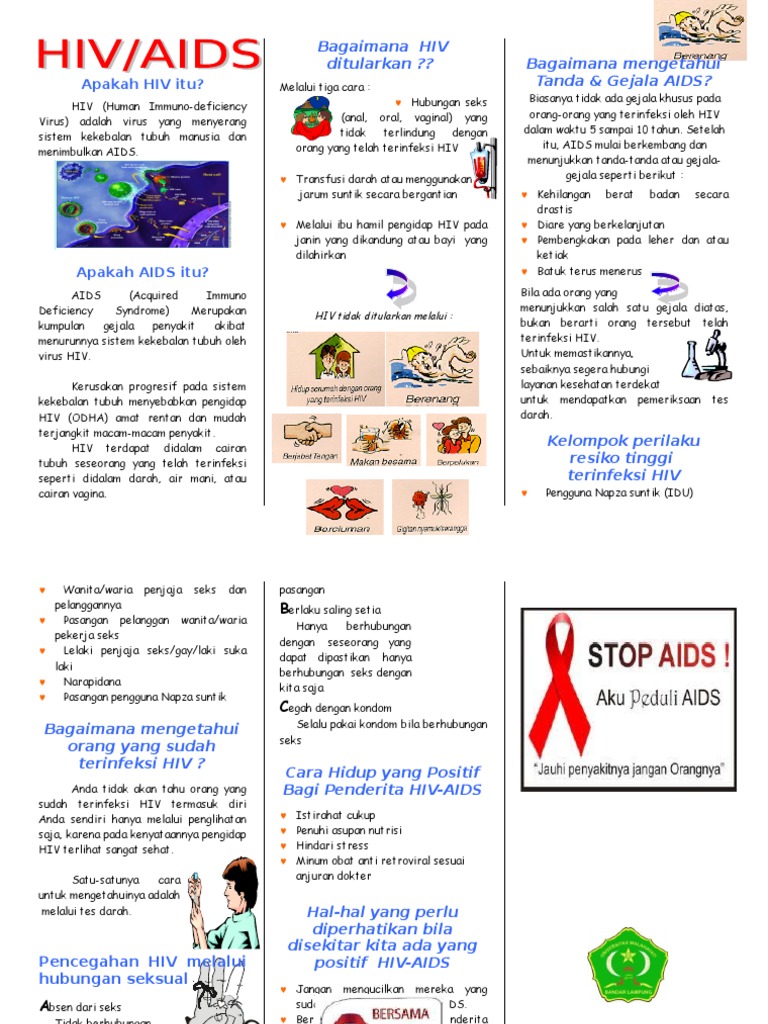 Leaflet Hiv Pada Ibu Hamil | PDF