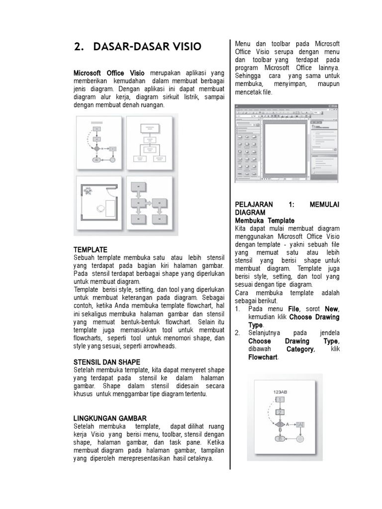 Panduan Dasar Microsoft Visio | PDF