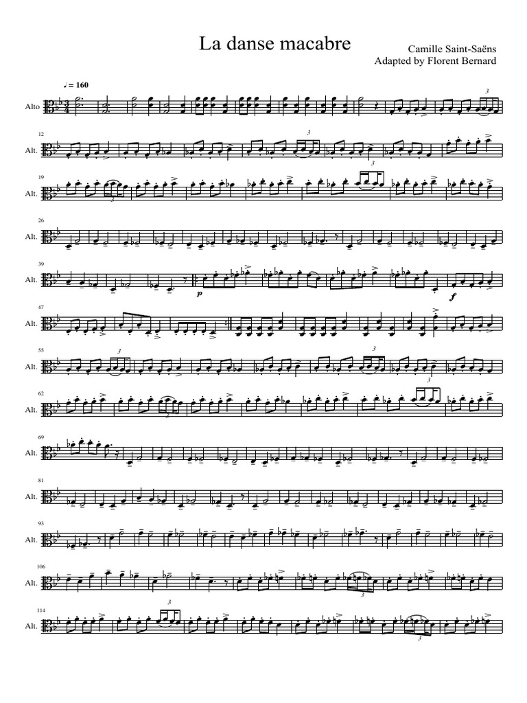 La Danse Macabre Sheet Music | PDF | Camille Saint Saëns | Leisure