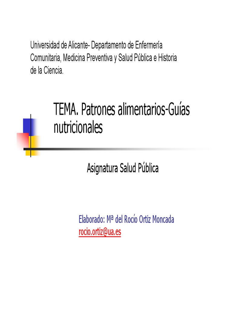 TEMA PATRONES ALIMENTARIOS-guias Nutricionales PDF | PDF | Alimentos ...
