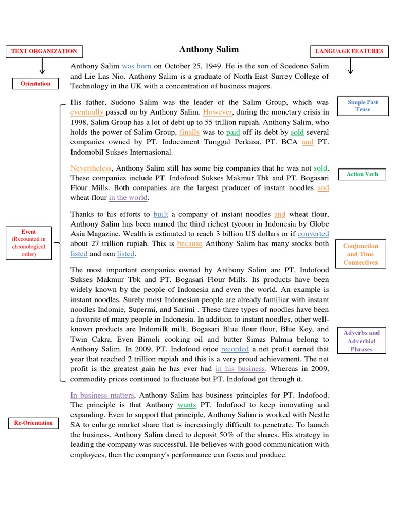 Anthony Salim Biography | PDF | Economies | Business