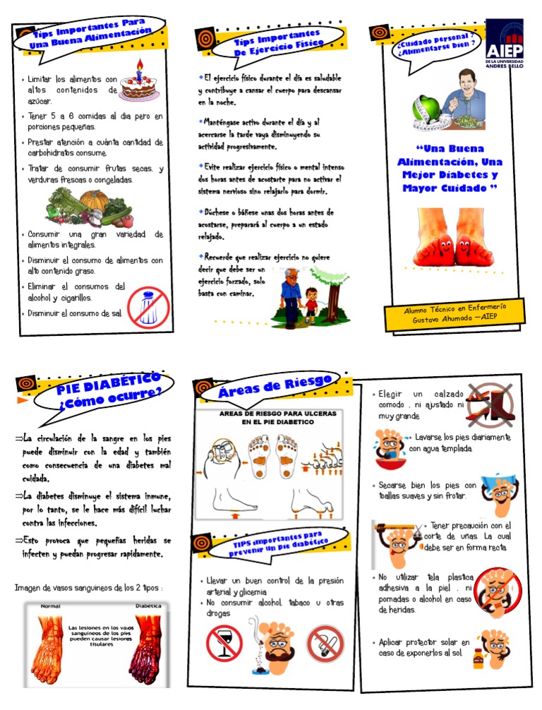 Triptico Pie Diabetico PDF | PDF | Diabetes mellitus | Clavo (anatomía) Triptico Pie Diabetico PDF | PDF | Diabetes mellitus | Clavo (anatomía)