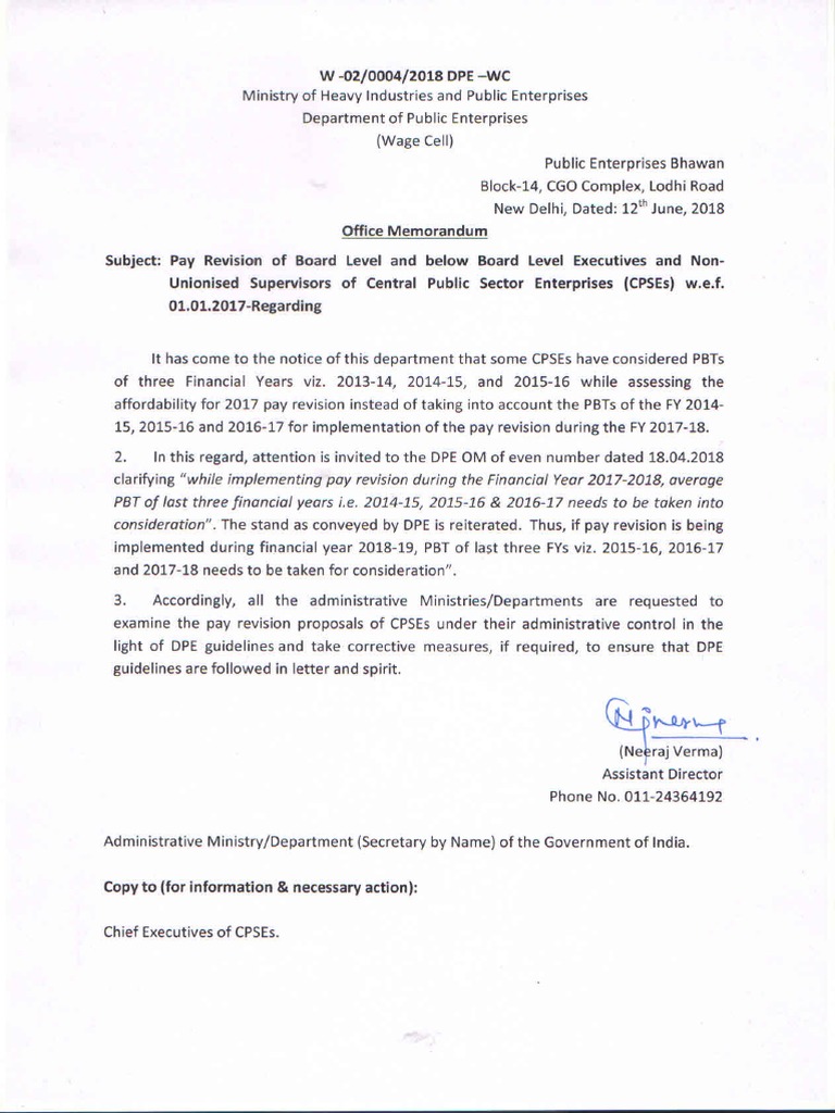 OM Dated 12.06.2018 | PDF