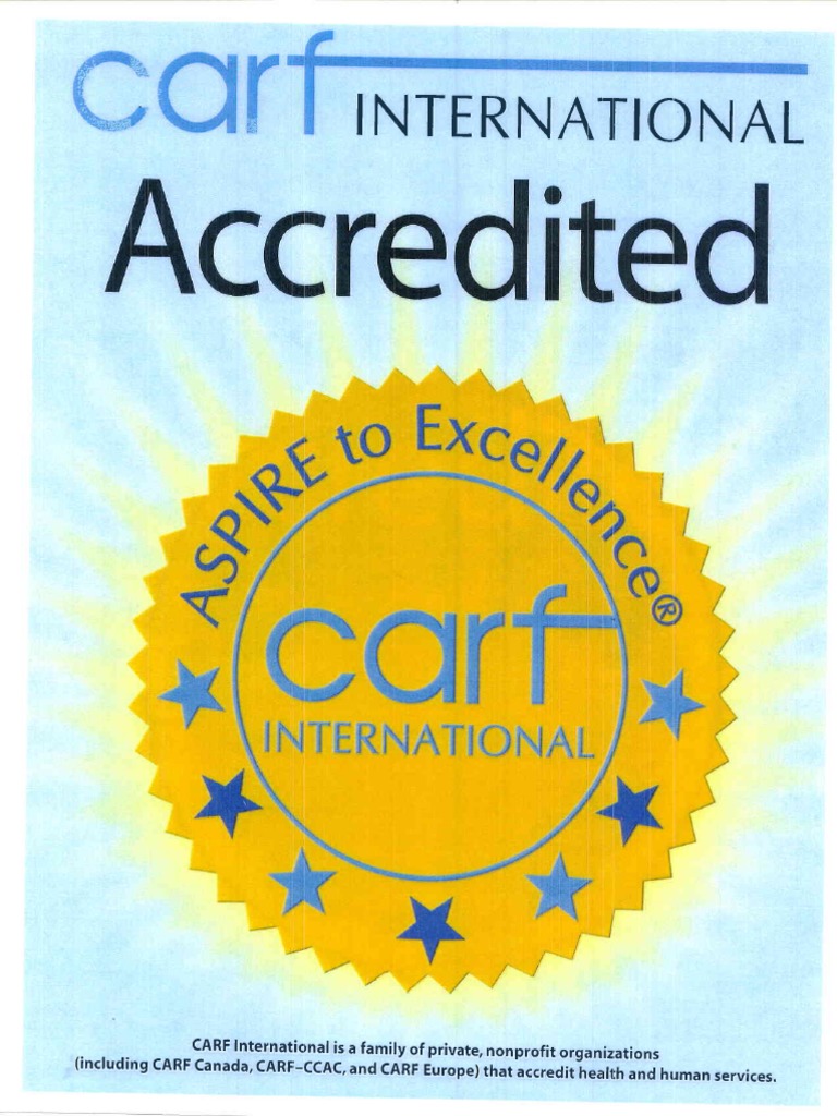 CARF Accreditation Award Letter | PDF | Health Care
