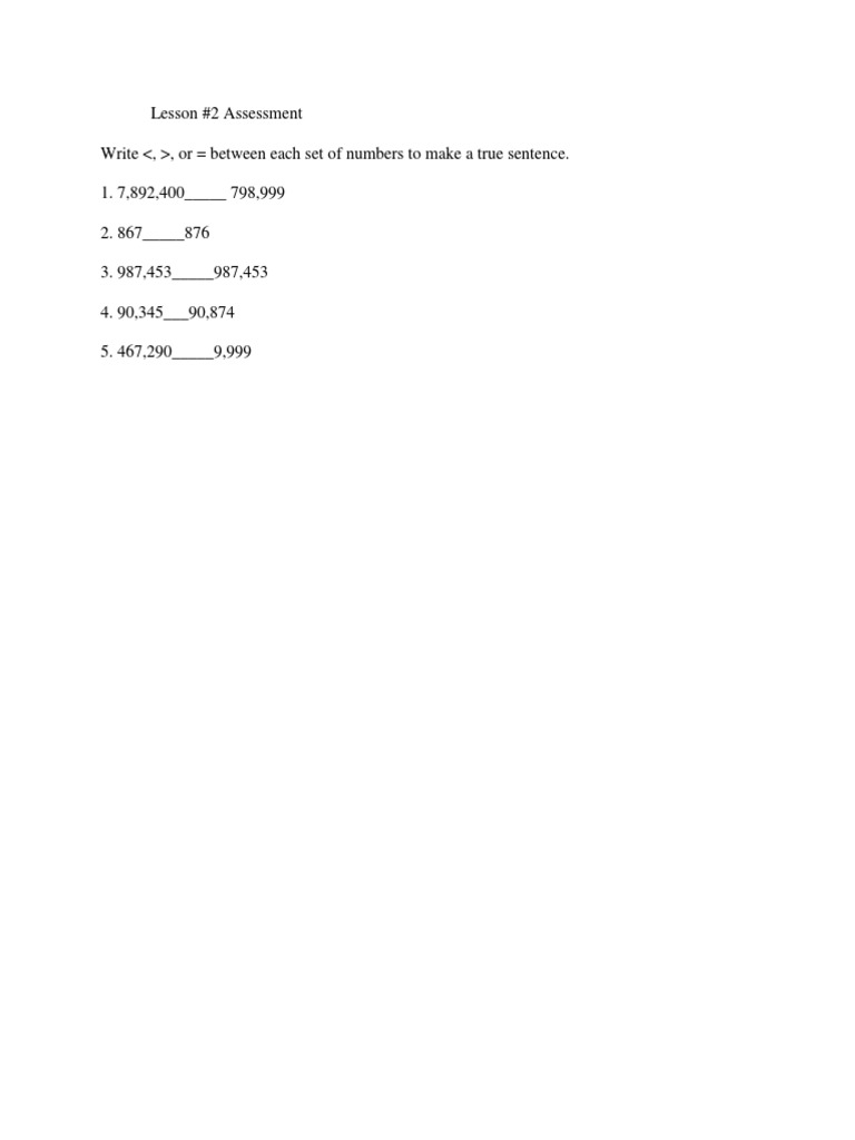 Lesson 2 Assessment | PDF
