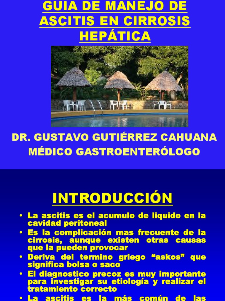 Guia de Manejo de Ascitis en Cirrosis Hepática | PDF | Cirrosis | Sodio