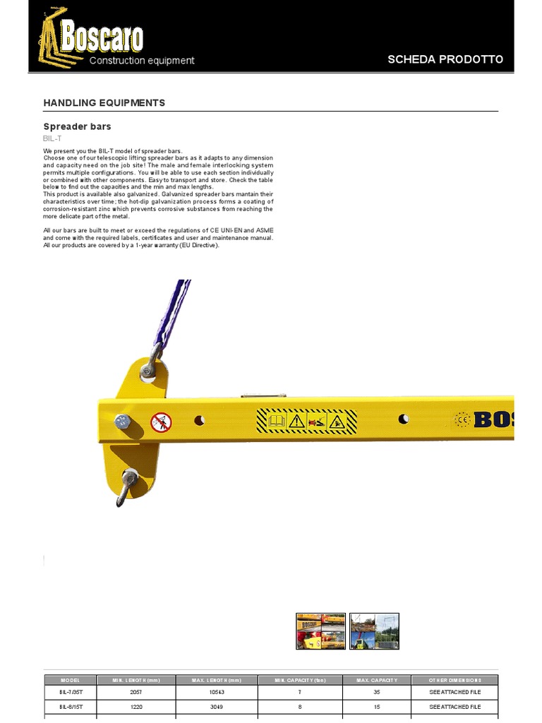 Telescopic Spreader Bar | PDF