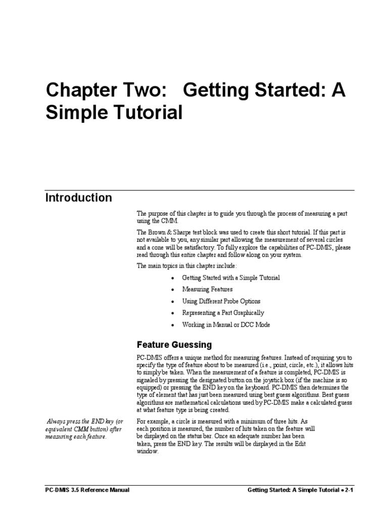 Chapter Two: Getting Started: A Simple Tutorial: Feature Guessing | PDF | Dialog Box | Menu ...