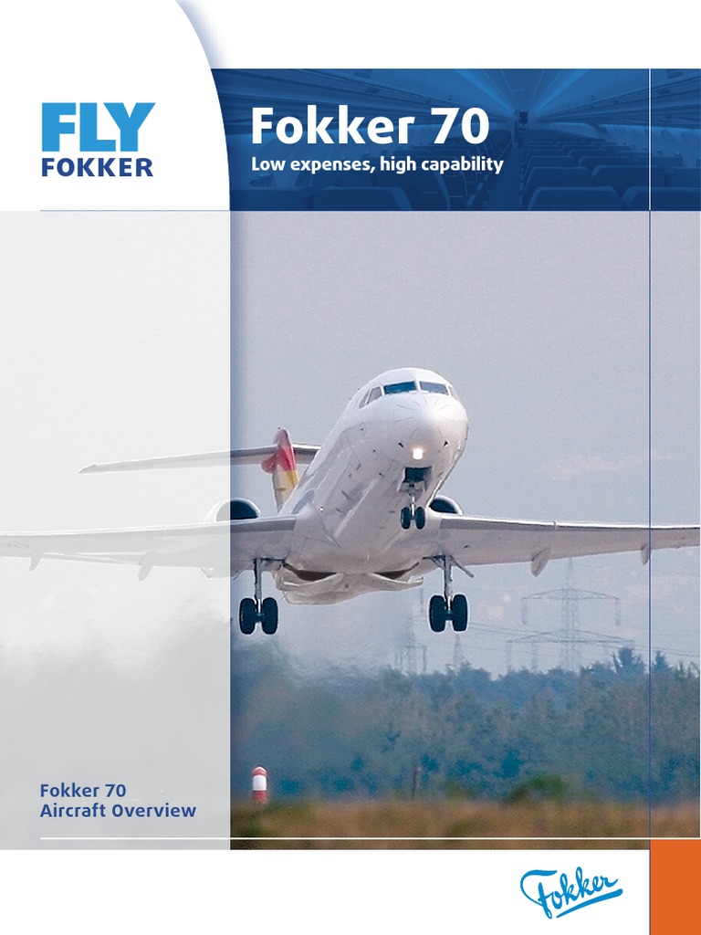 Fokker 70 Aircraft Overview and Benefits | PDF | Aircraft | Aircraft ...