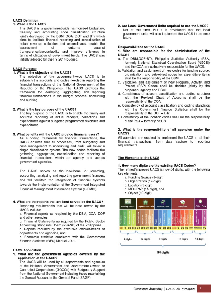 UACS Notes | PDF | Appropriations Bill (United States) | Accounting