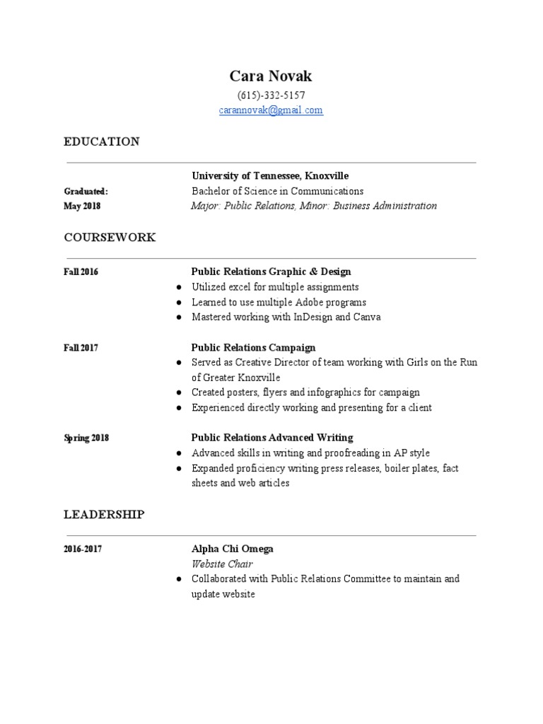Final Resume F | PDF