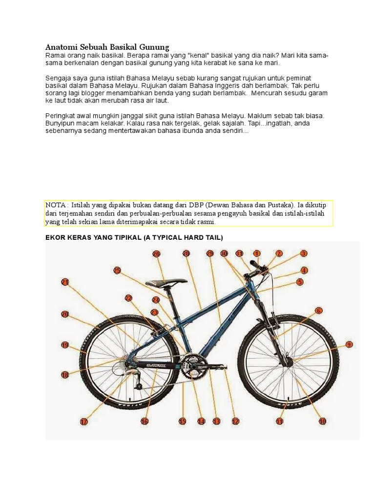 Anatomi Sebuah Basikal Gunung | PDF