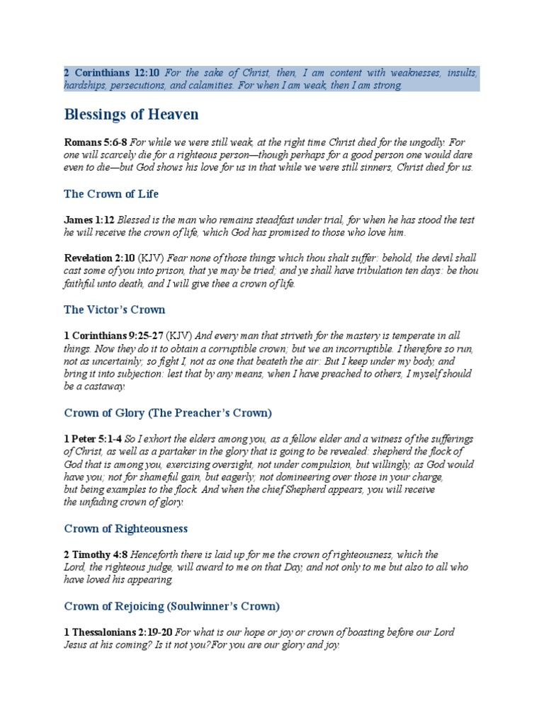 Bibles 20 Blessing Words | PDF | Blessing | Paul The Apostle