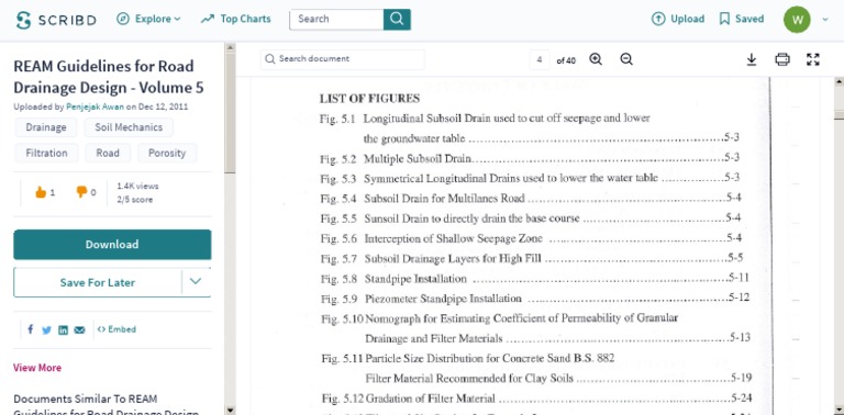 REAM Guidelines For Road Drainage Design - Volume 5 - Drainage - Soil ...