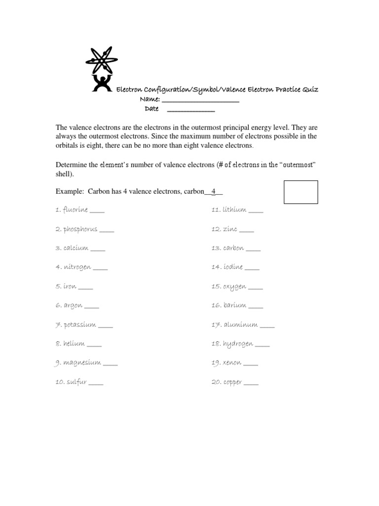 Valence Electron Quiz & Practice | PDF | Chemical Elements | Periodic Table