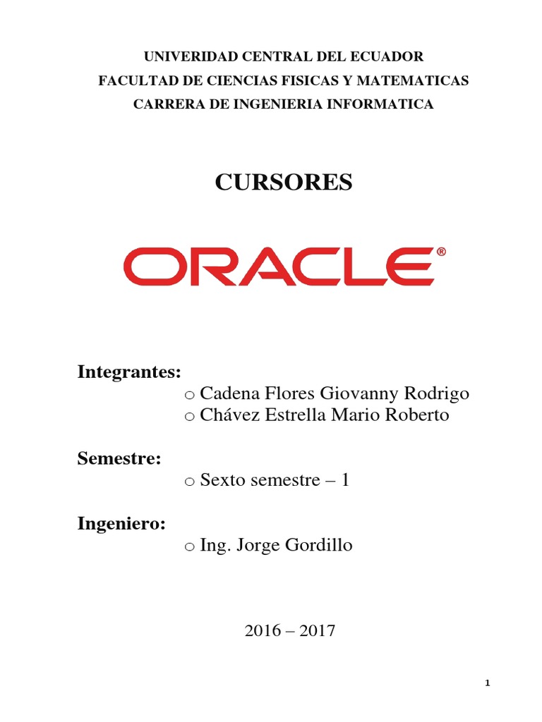 Cursores PL SQL | PDF | SQL | Datos