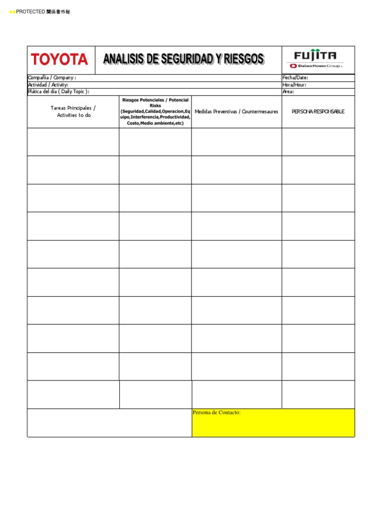 Jsra Nuevo Formato Toyota | PDF