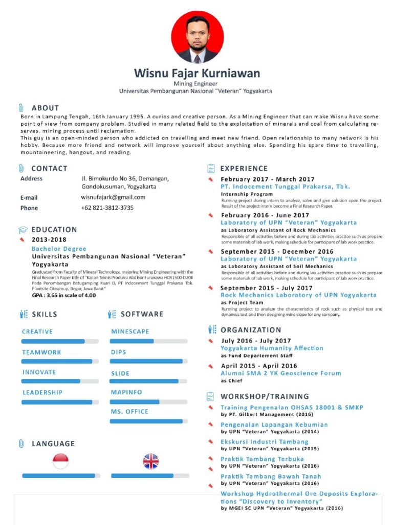 Curriculum Vitae - Wisnu Fajar Kurniawan | PDF