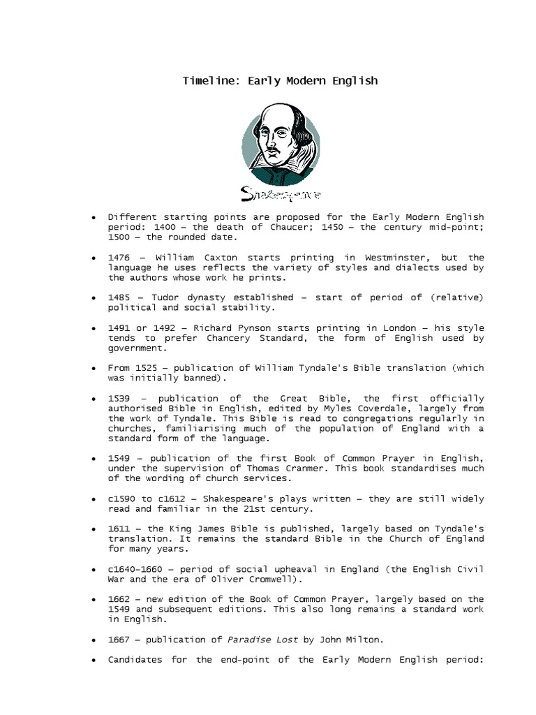 Early Modern English | PDF