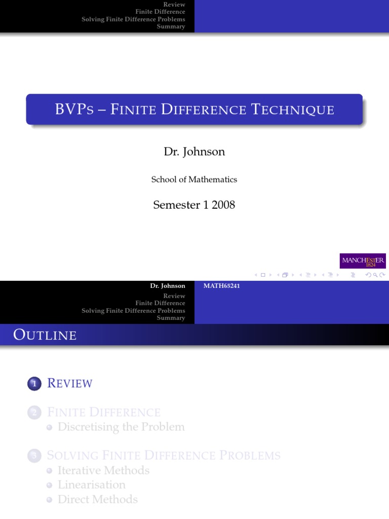 BVP Finite Difference PDF | PDF | Finite Difference | Algebra